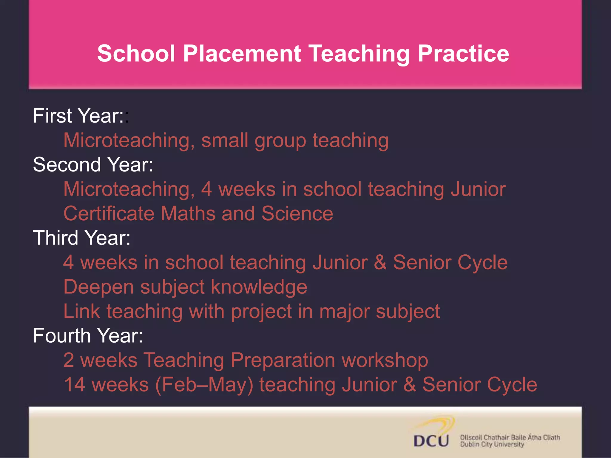 DCU Science Education Presentation | PPT