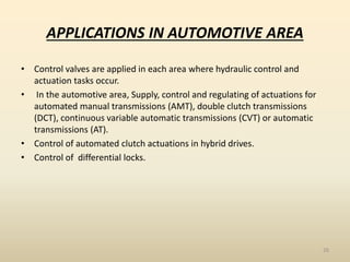 application of Direction control valve in automatic transmission | PPTX