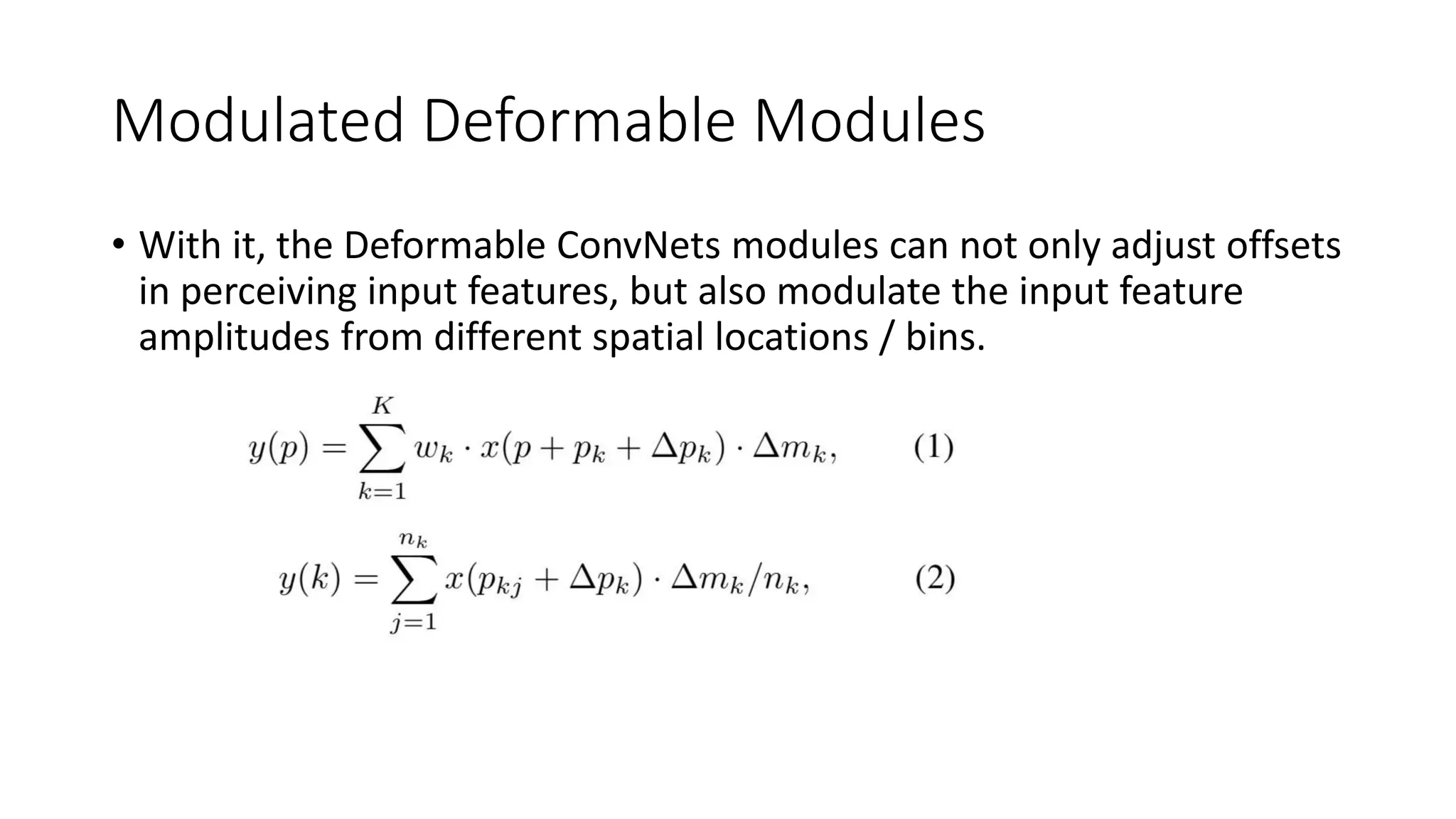 Deformable ConvNets V2, DCNV2 | PPTX