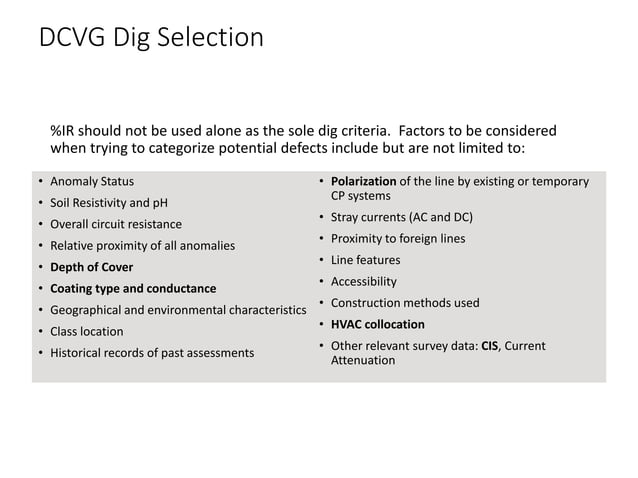 DCVG Dig Selection – Above & Beyond %IR - Ryan Swor | PPTX