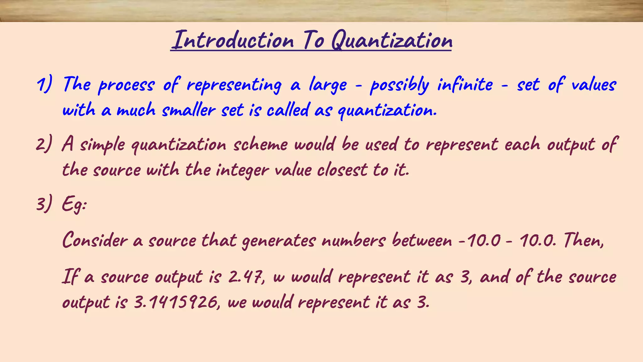 Vector Quantization Vs Scalar Quantization Ppt