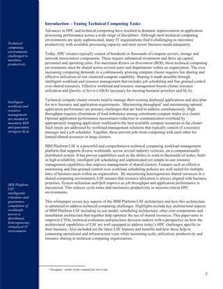 How the IBM Platform LSF Architecture Accelerates Technical Computing | PDF