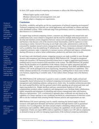 How the IBM Platform LSF Architecture Accelerates Technical Computing | PDF