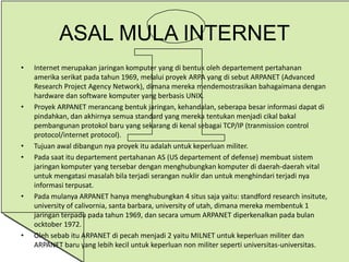 sejarah internet kelas XI | PPTX