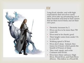 Intro to Dungeons & Dragons: The Very Basics (For my Colleagues) | PPTX