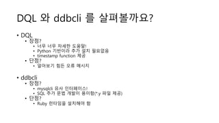 SQL 쿼리를 AWS DynamoDB에서 (CLI)로 사용해 볼까요? | PPT