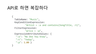 SQL 쿼리를 AWS DynamoDB에서 (CLI)로 사용해 볼까요? | PPT