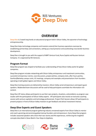 Deep Dive in Silicon Valley | PDF