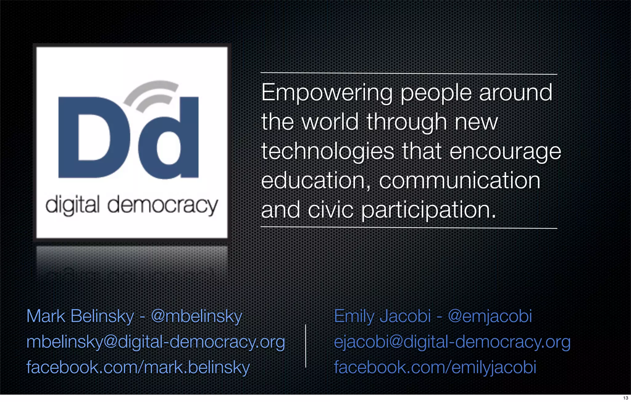 Digital Democracy - Overview | PDF