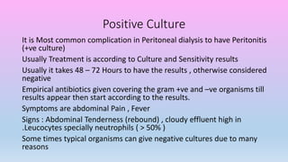 Differential Diagnosis of Cloudy effluent in Peritoneal Dialysis | PDF