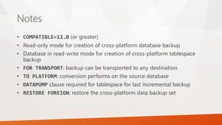 Oracle 12c New Features_RMAN_slides | PDF