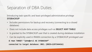 Oracle 12c New Features_RMAN_slides | PDF