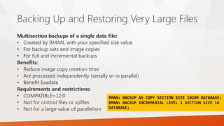 Oracle 12c New Features_RMAN_slides | PDF