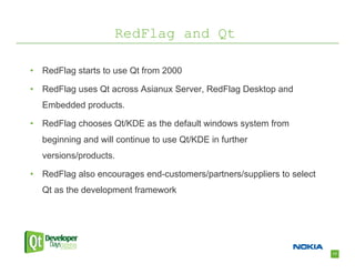 Qt and the Red Flag Linux Distro | PDF