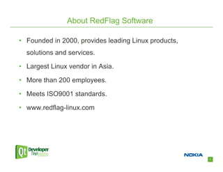 Qt and the Red Flag Linux Distro | PDF