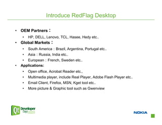 Qt and the Red Flag Linux Distro | PDF