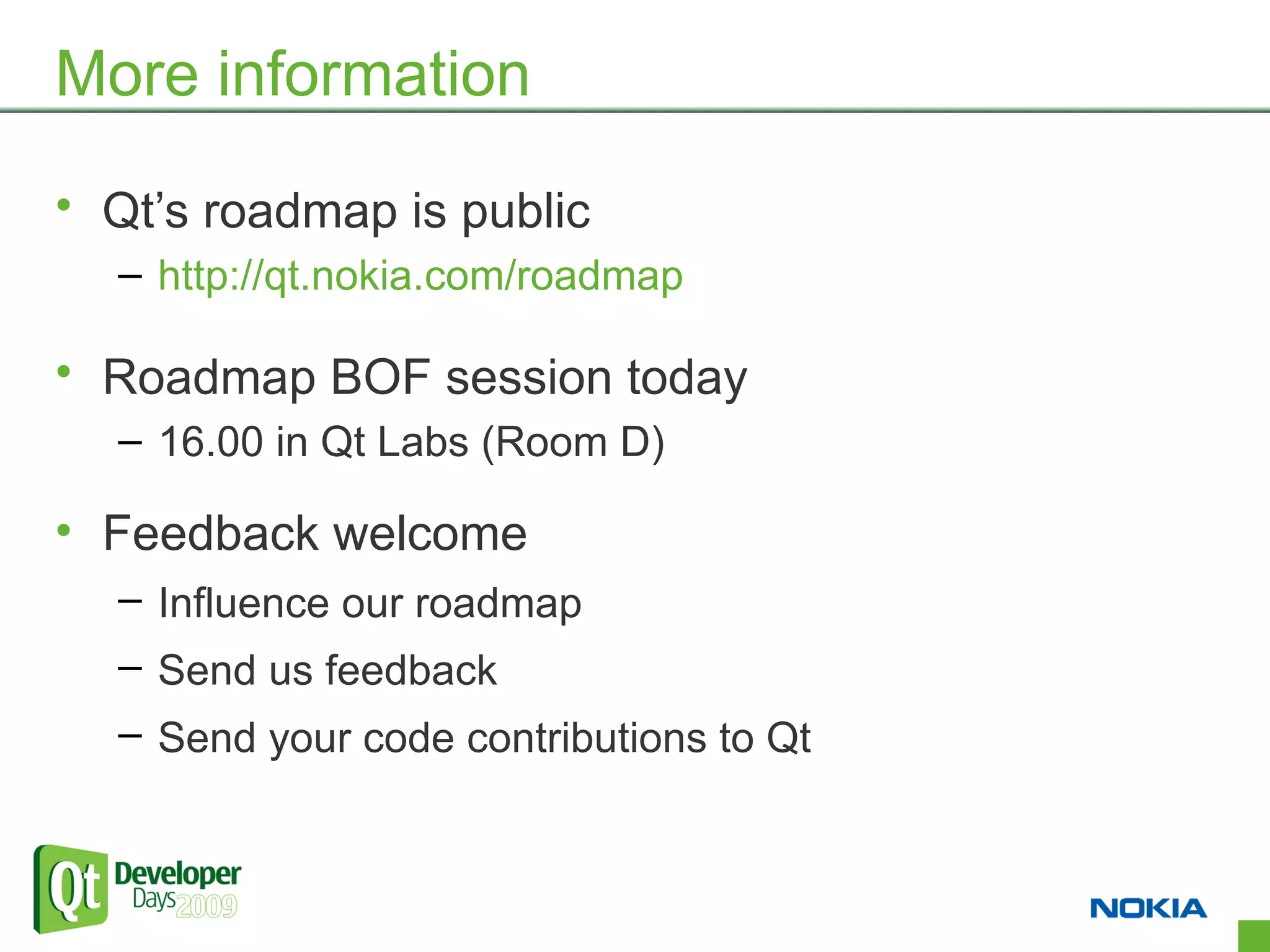 The Roadmap: Next Generation Qt | PDF