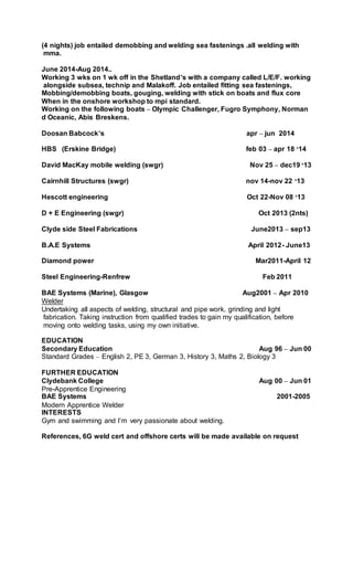 Graham craig new.CV | Business | Business and Finance