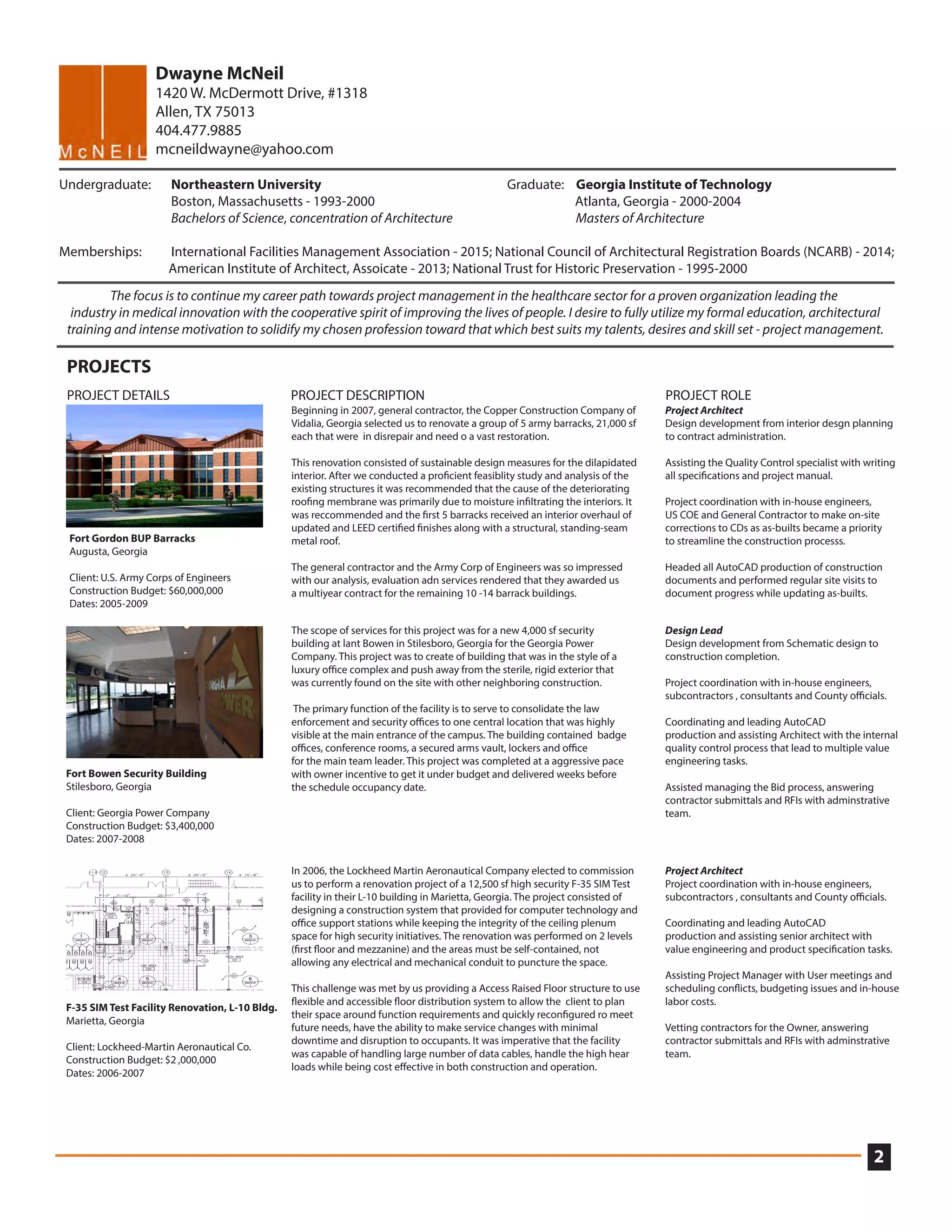 DMcNeil PM Design Projects | PDF