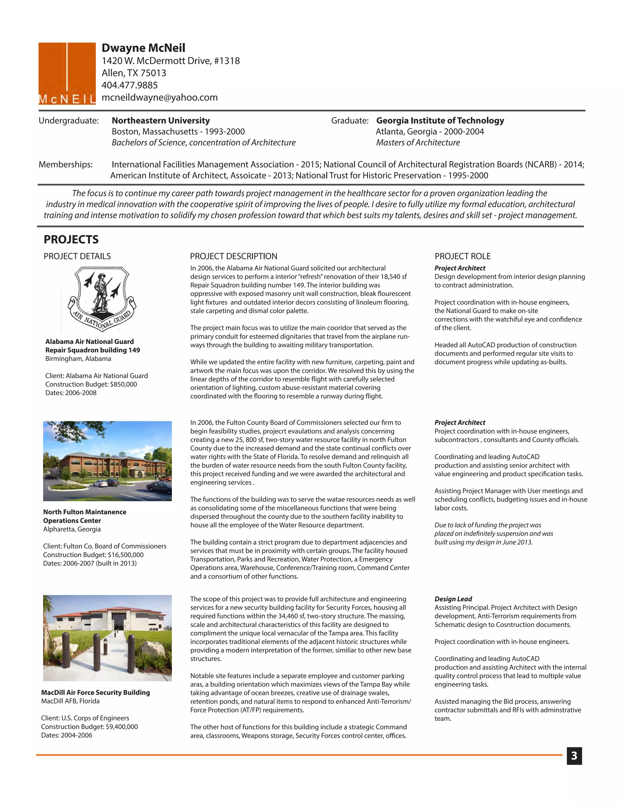 DMcNeil PM Design Projects | PDF