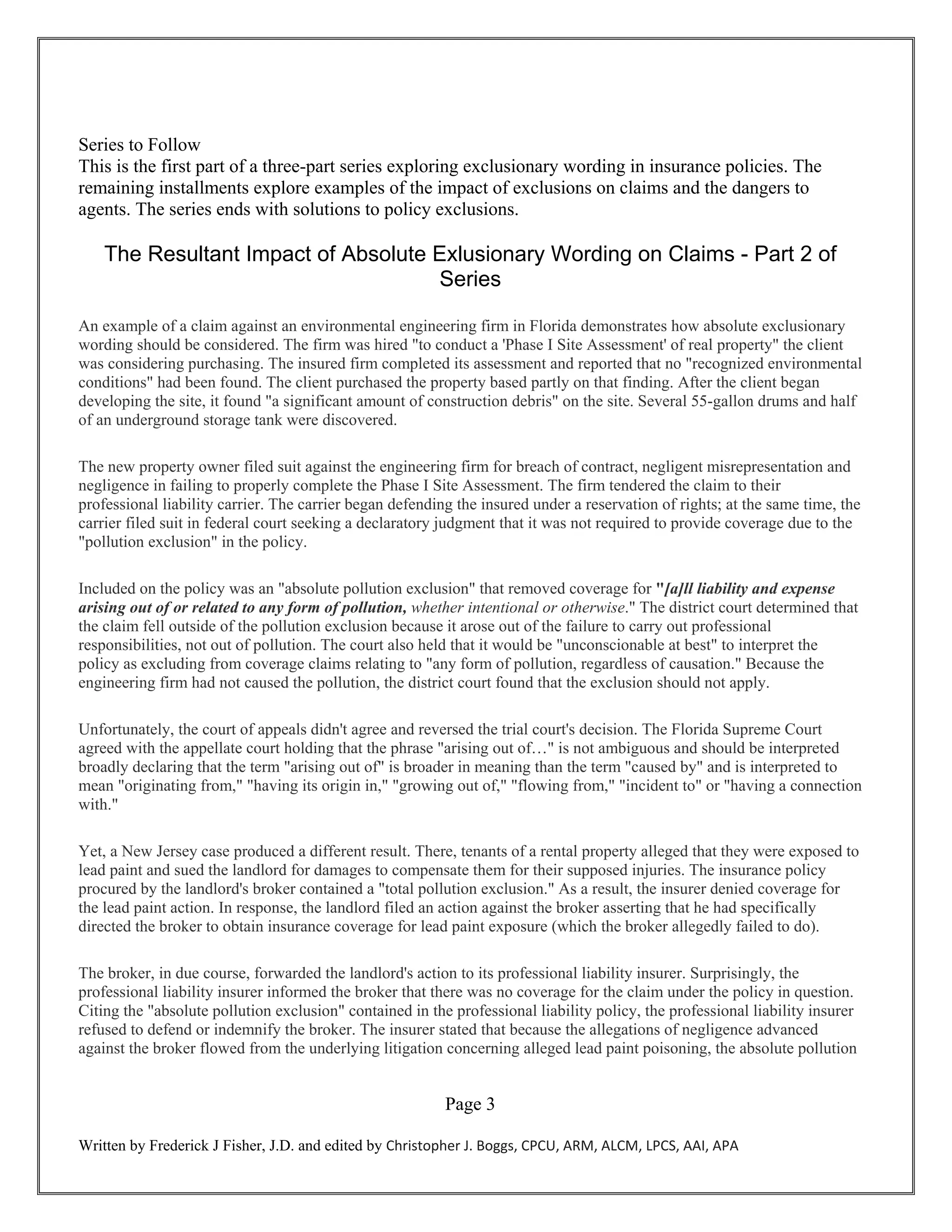 Absolute Exclusions-Published Cl ver | PDF