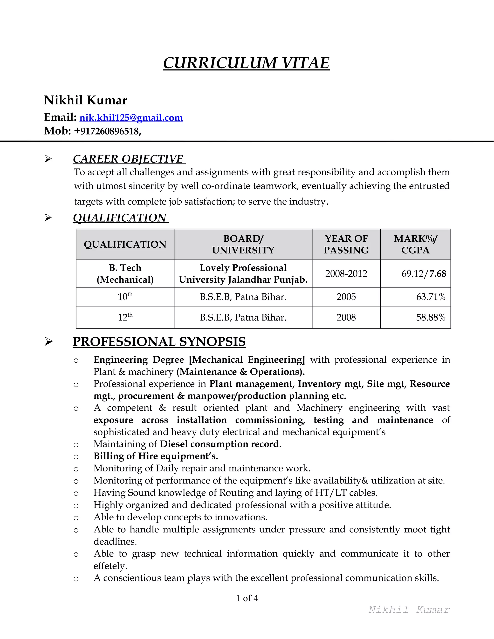 NIKHIL RESUME final | DOC