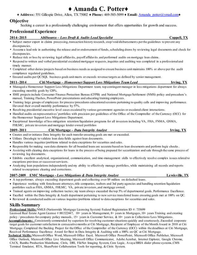 Amanda Potter Resume 2015_ Data Analyst Resume | DOCX | Home Financing | Personal Debt