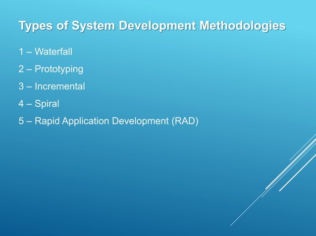 System Development Methodologies | PPT