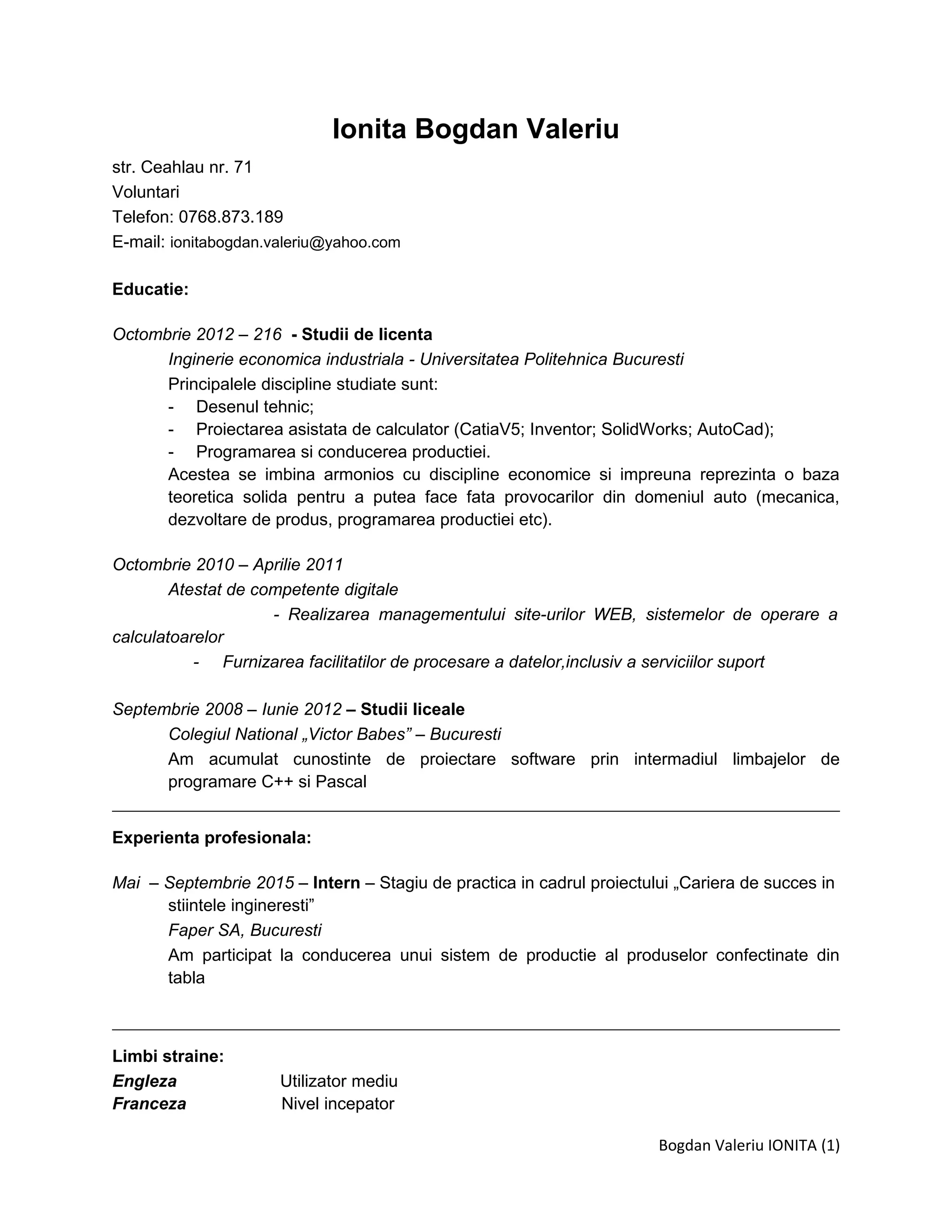 Ionita-Bogdan-Valeriu-Curiculum-Vitae | DOC