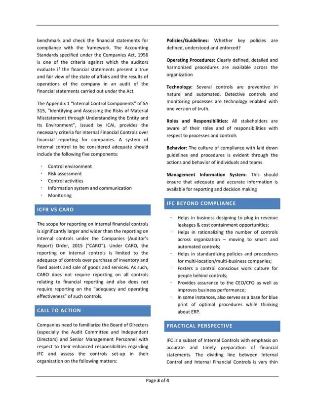 Internal Financial Controls | PDF | Financial Regulation | Economy