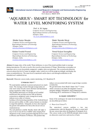 Aquarius_IJARCCE | DOCX | Internet | Computing