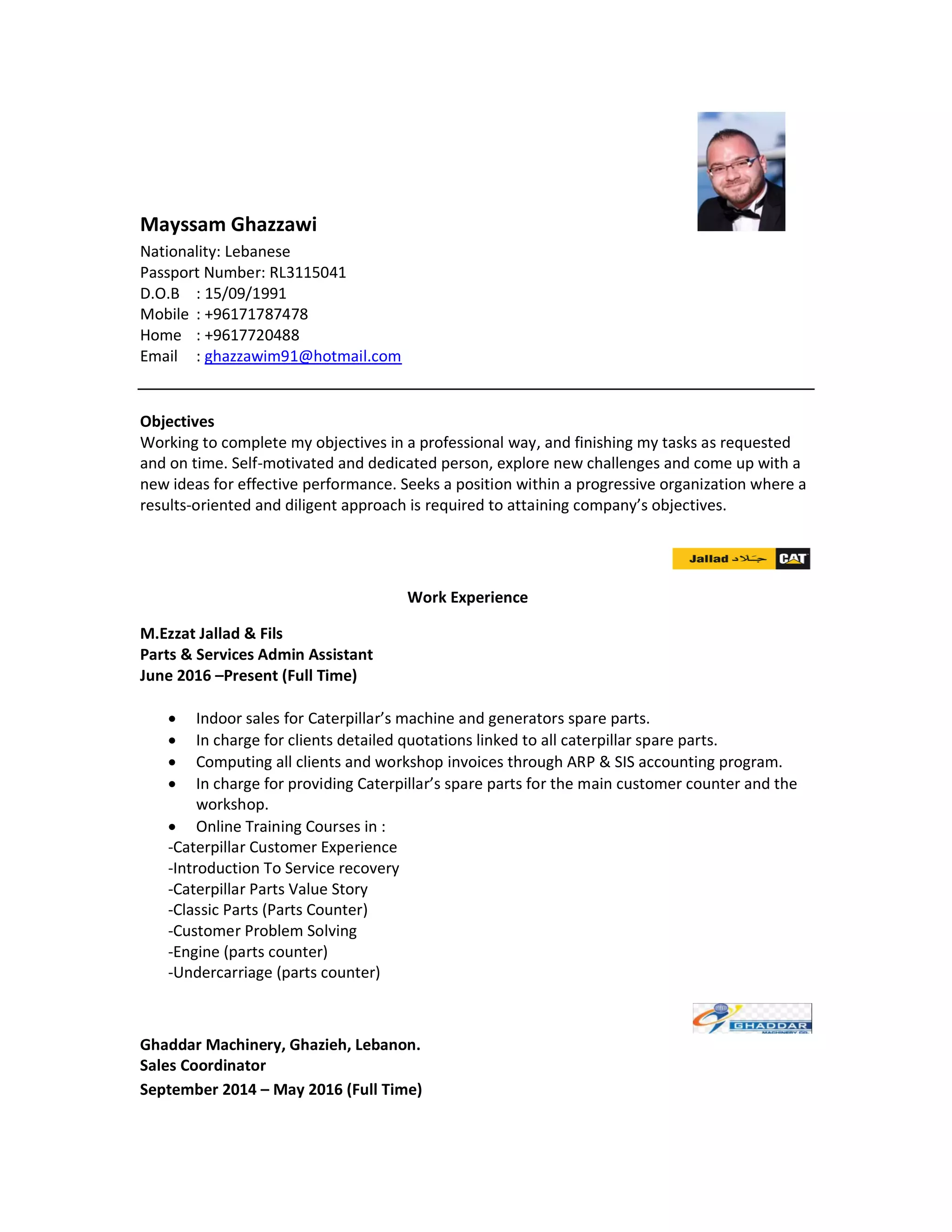 CV Mayssam Ghazzawi | PDF