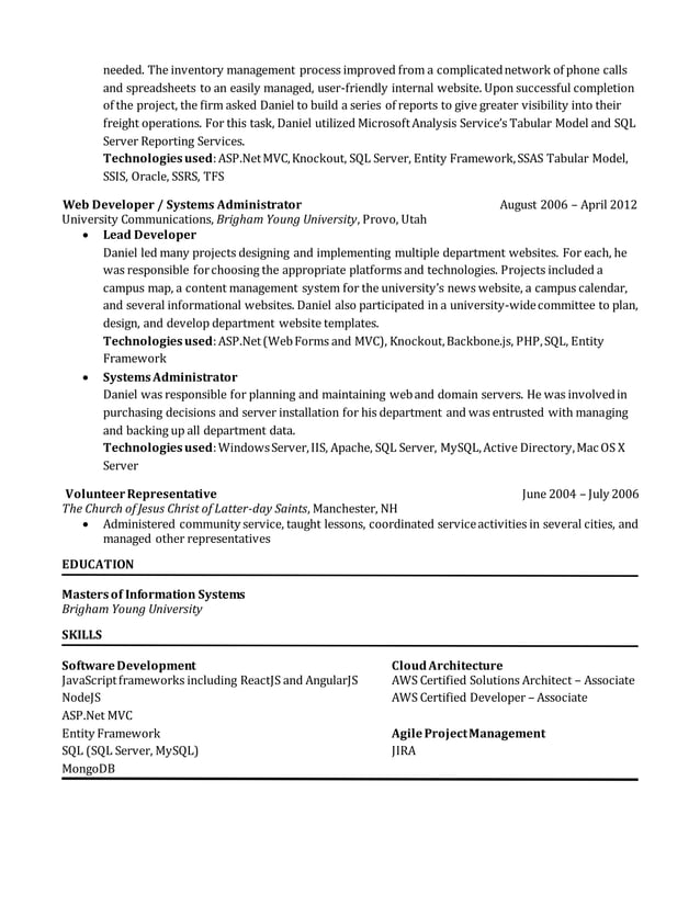 Daniel_ONeill_Resume_2016 | PDF