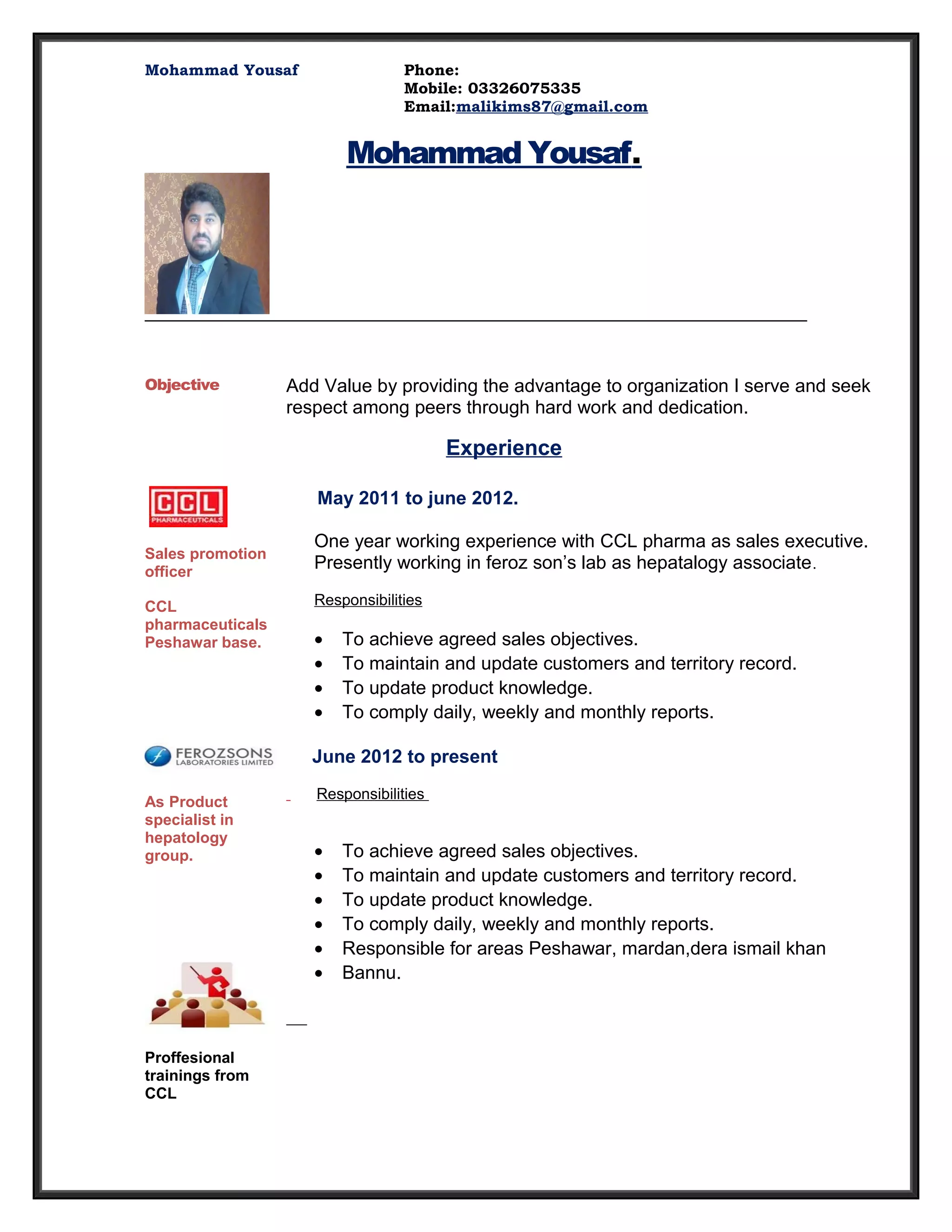 CV M YOUSAF (1) | DOC