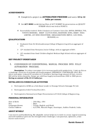 Harish (Updated CV) | PDF