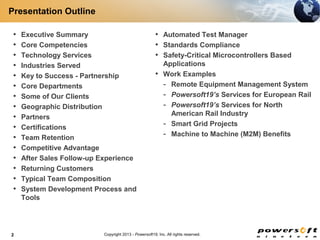 Powersoft19 Overview - 2013 | PPT