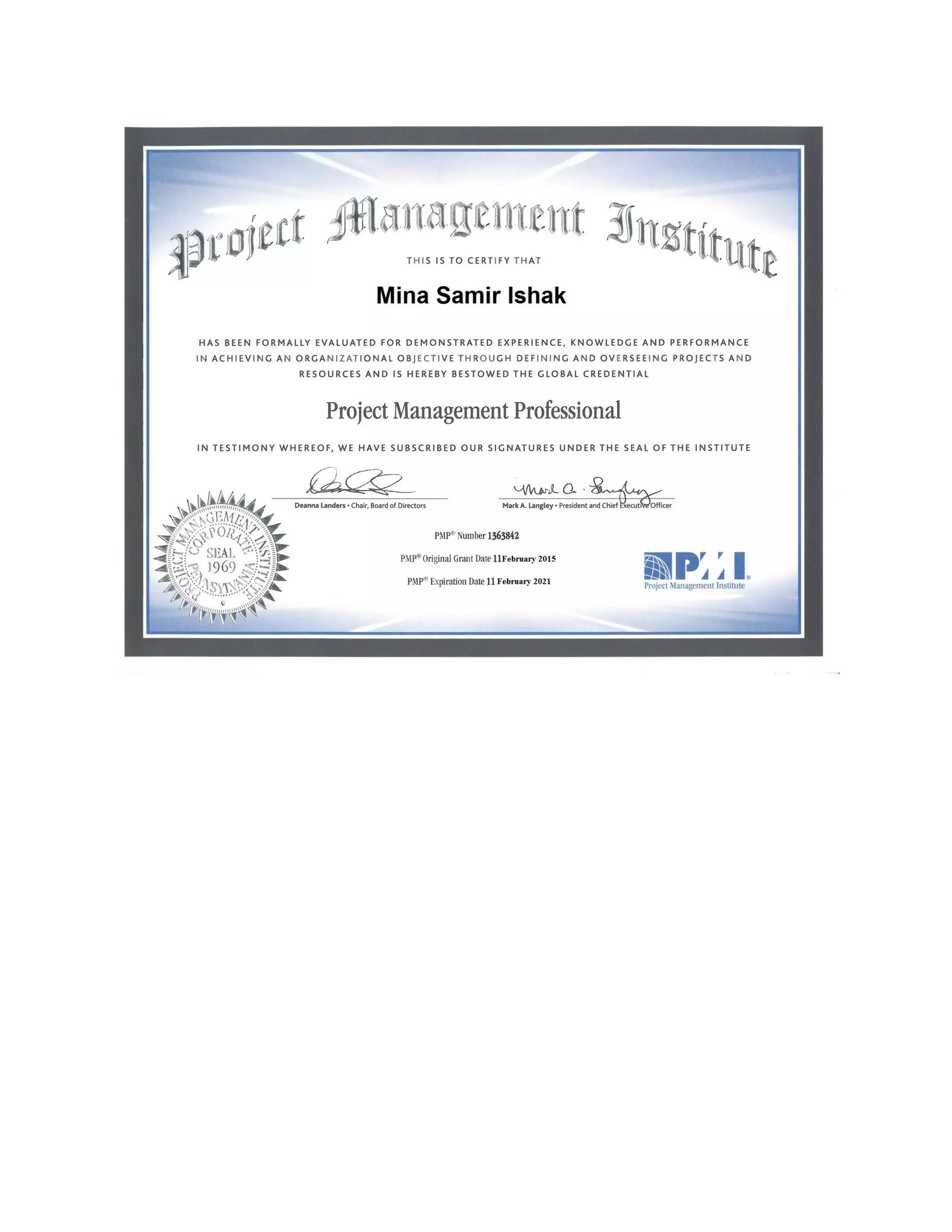 PMP certificate | PDF