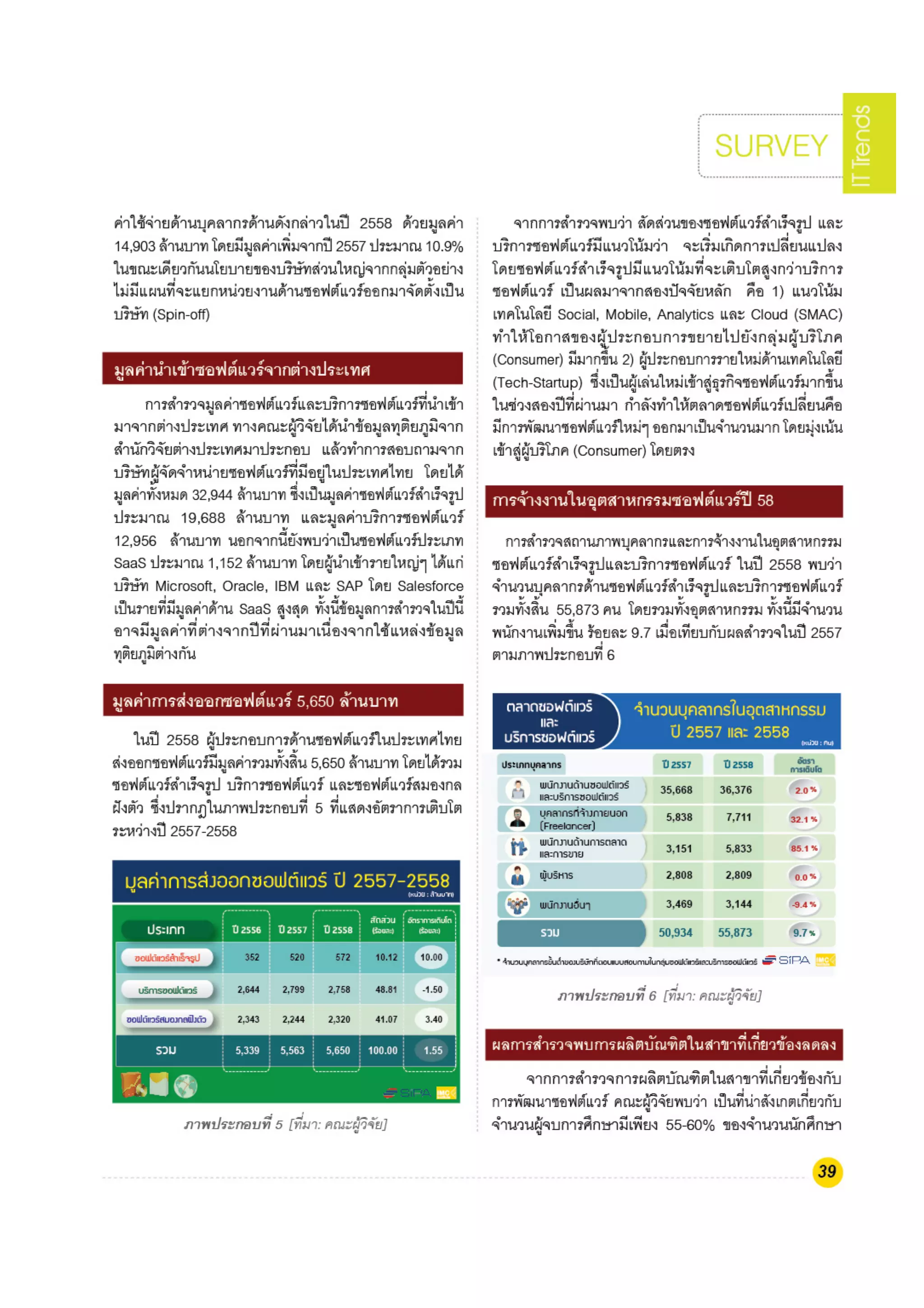 บทความ การสำรวจตลาด Thai Software & Software Services 2558 | PDF