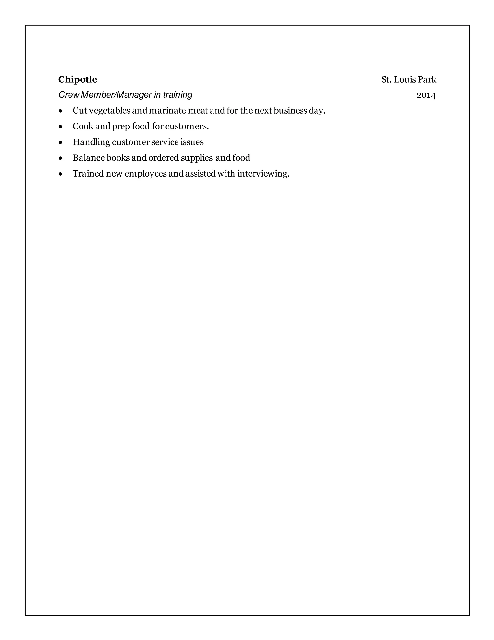 Ali's Resume' | DOCX | Business | Business and Finance