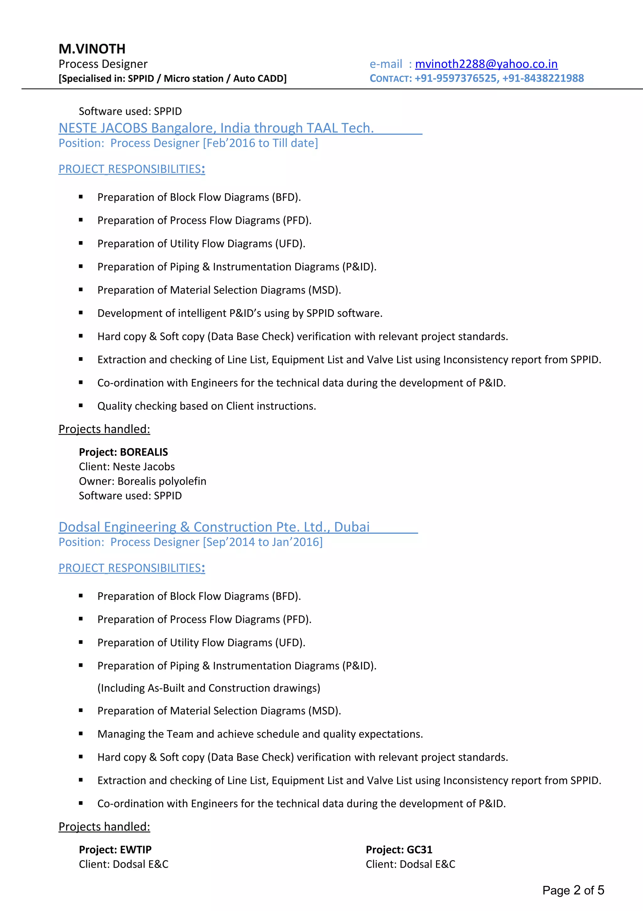 VINOTH MURUGESAN(Process SPPID Designer) | DOC