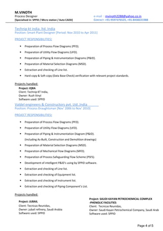 VINOTH MURUGESAN(Process SPPID Designer) | DOC