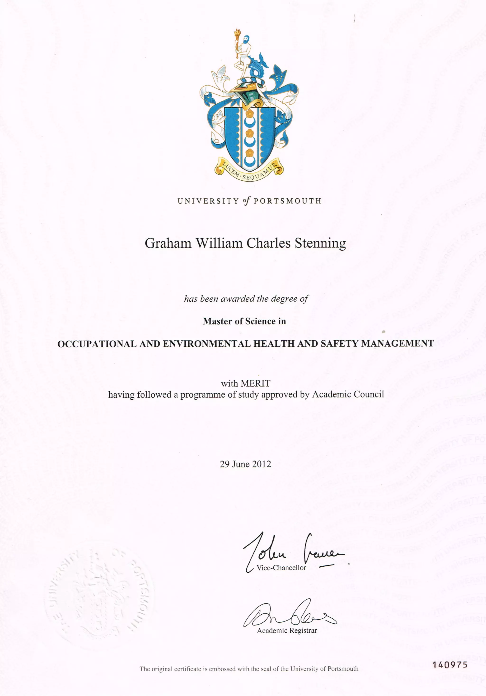 Graham_Stenning_MSc_certificate | PDF