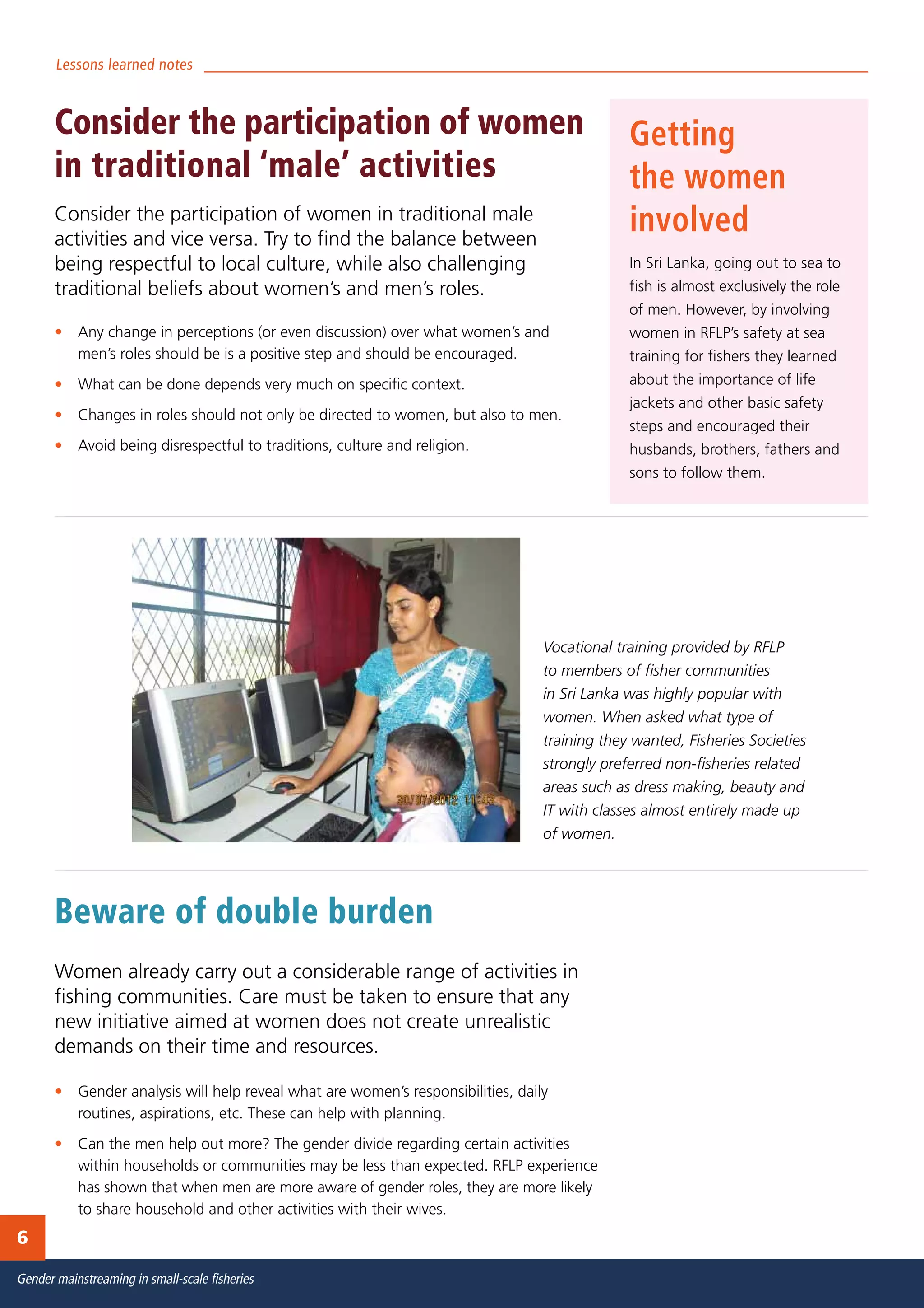 RFLP Gender Lessons Learned | PDF