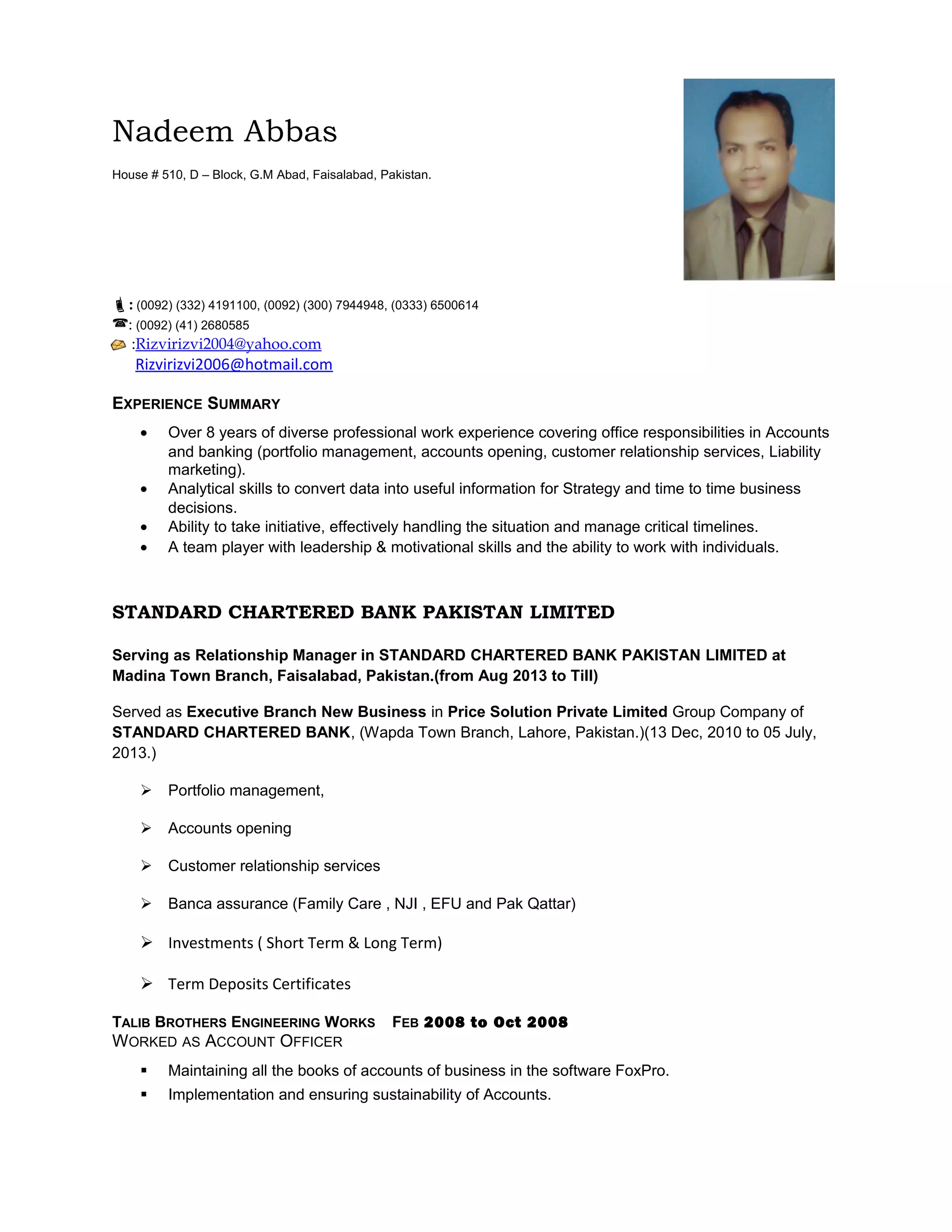 CV Nadeem Abbas (2) | DOC