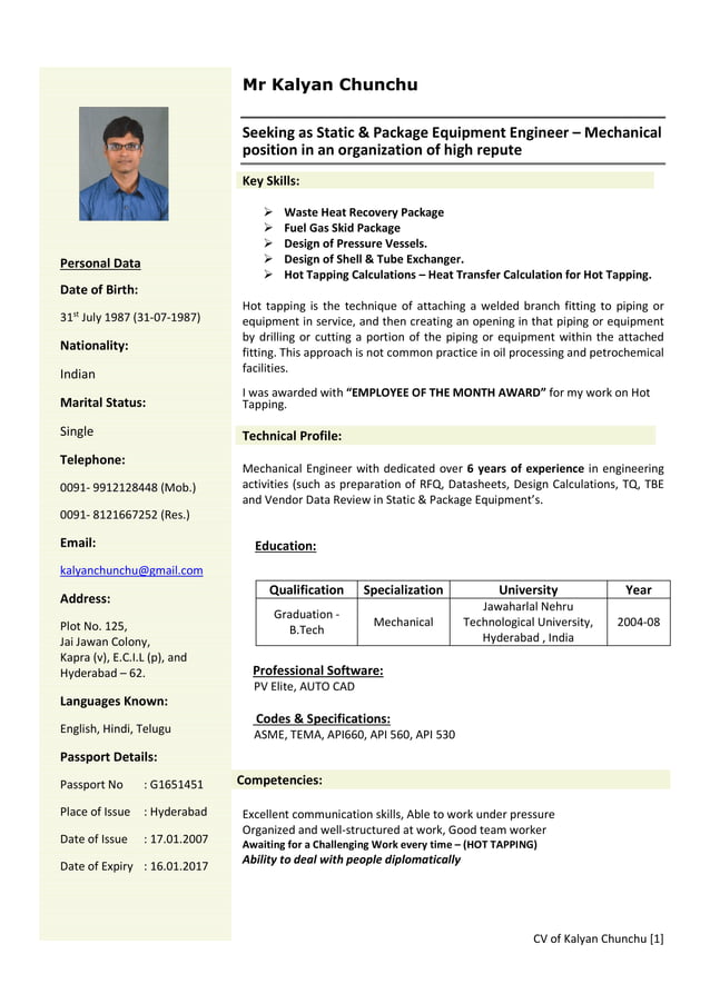 Kalyan Chunchu Resume | PDF | Business | Business and Finance