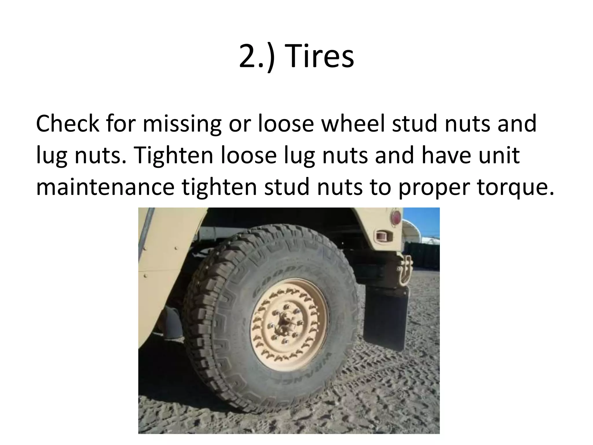 Preventative Maintenance (PMCS) of HMMWV | PPTX