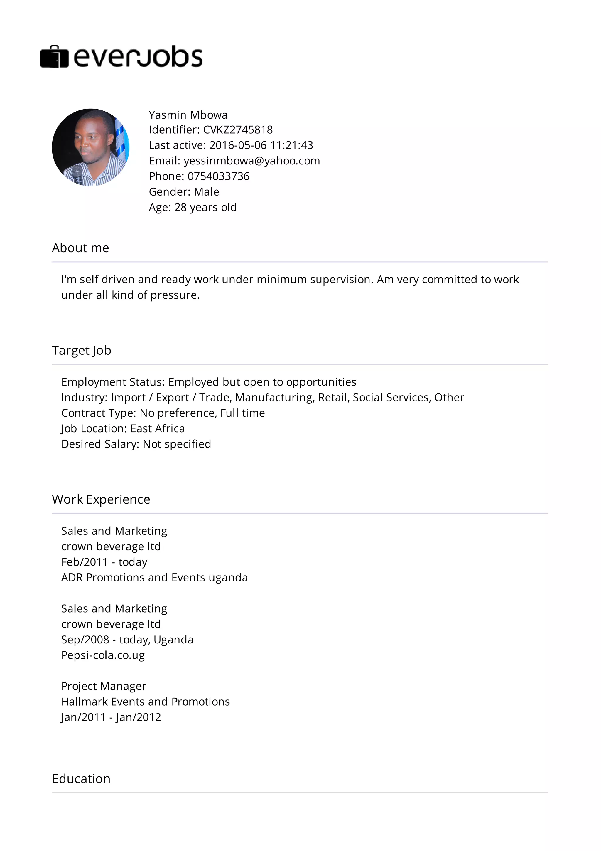 Yasmin_Mbowa CV Final PDF | PDF