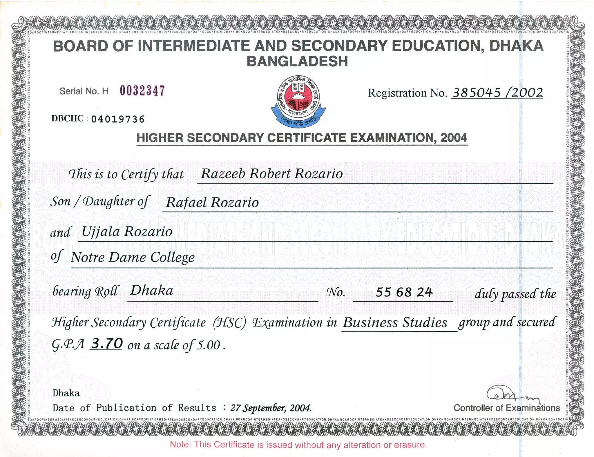 H.S.C. Certificates0001 | PDF