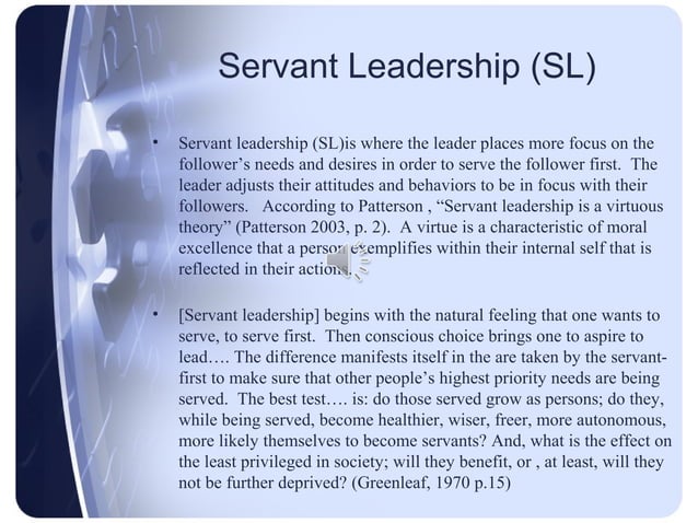 Comparing And Contrasting Servant Leadership Styles Pps