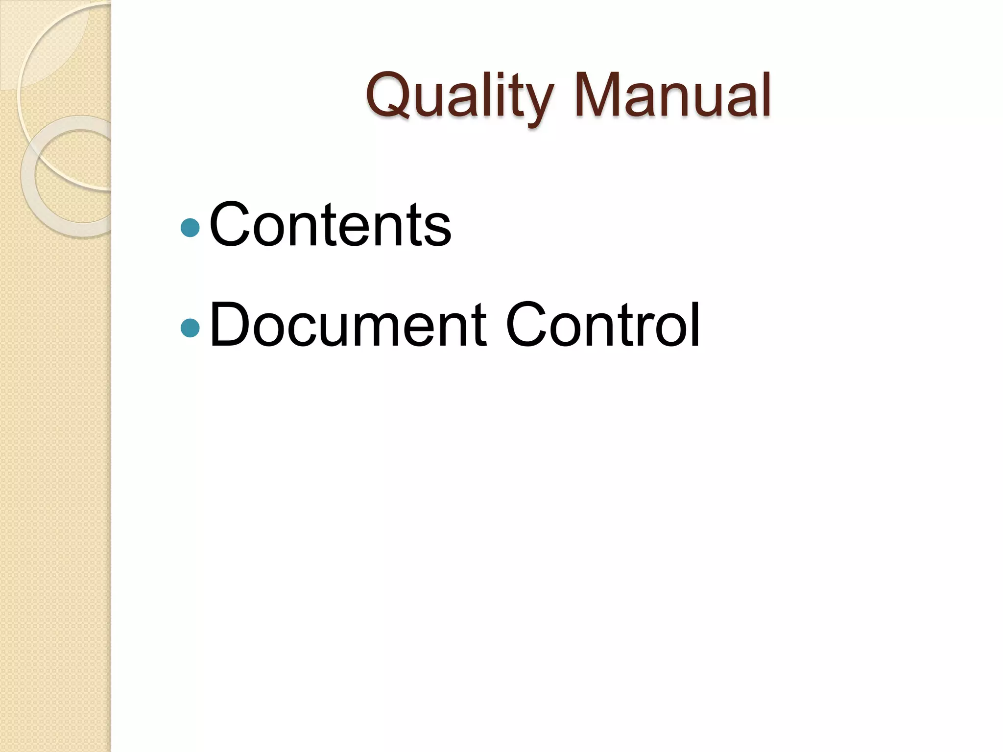 Quality Manual | PPTX